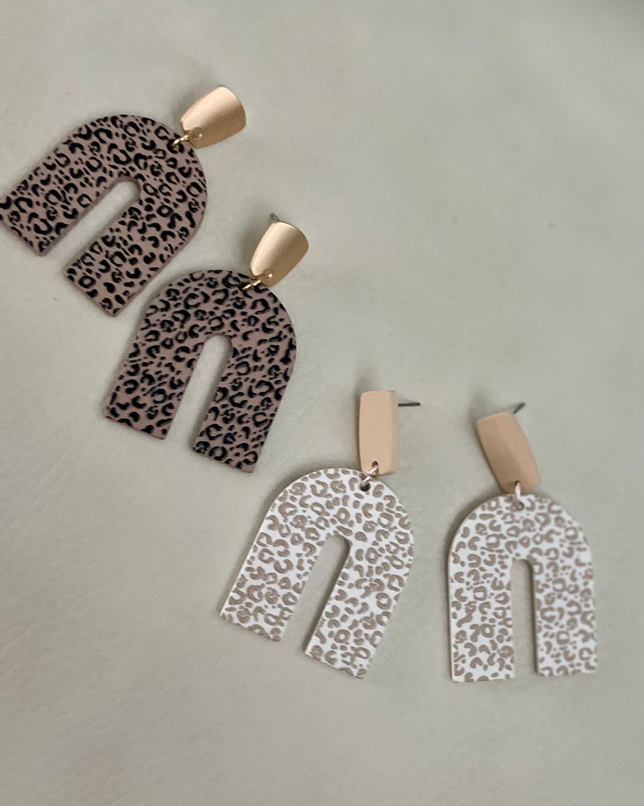 U Shape Animal Print Drop Stud Earrings – Class N Sass Boutique